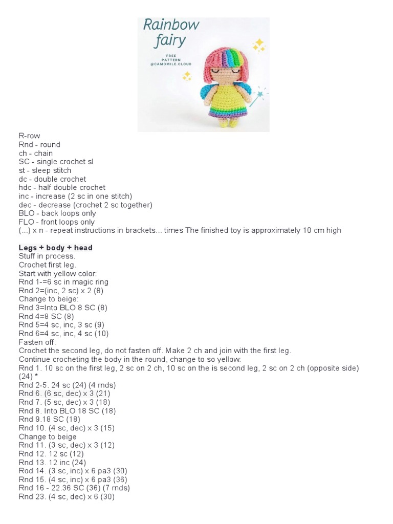 Fairy Amigurumi Pdf