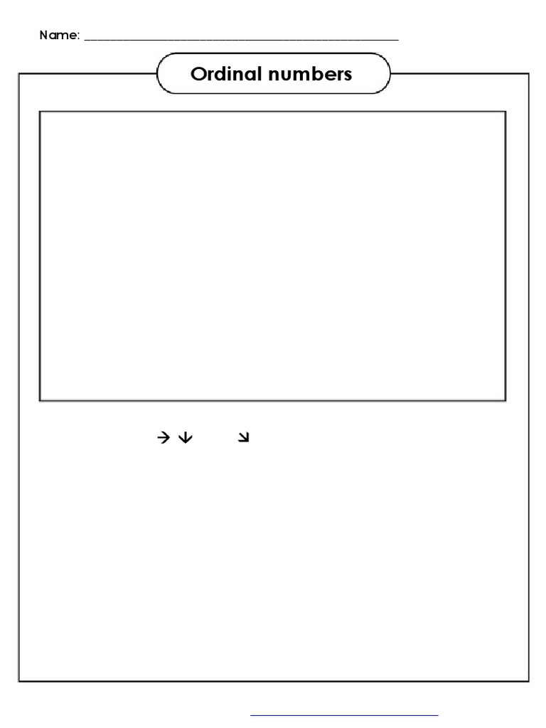 Ordinal Numbers | PDF | Puzzles | Games Of Mental Skill