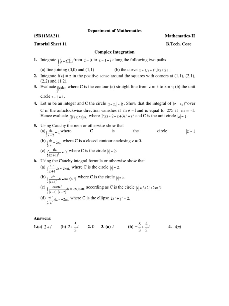 Maths2 Tut11 | PDF