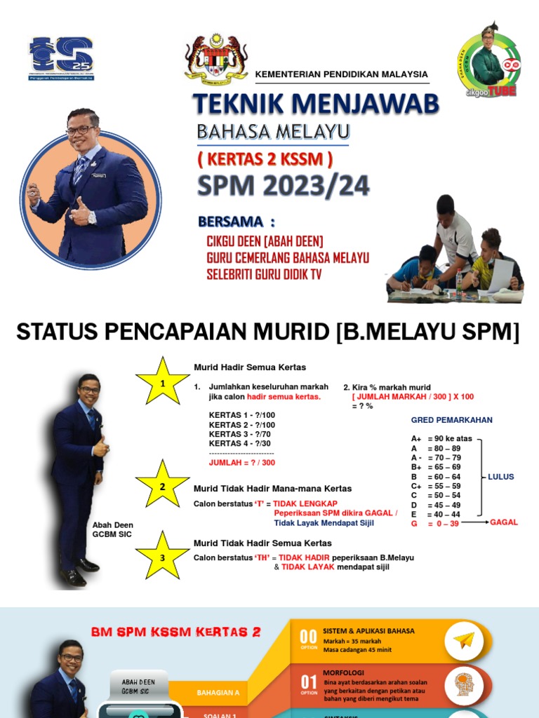 Bahan Seminar BM2 SPM2023 | PDF