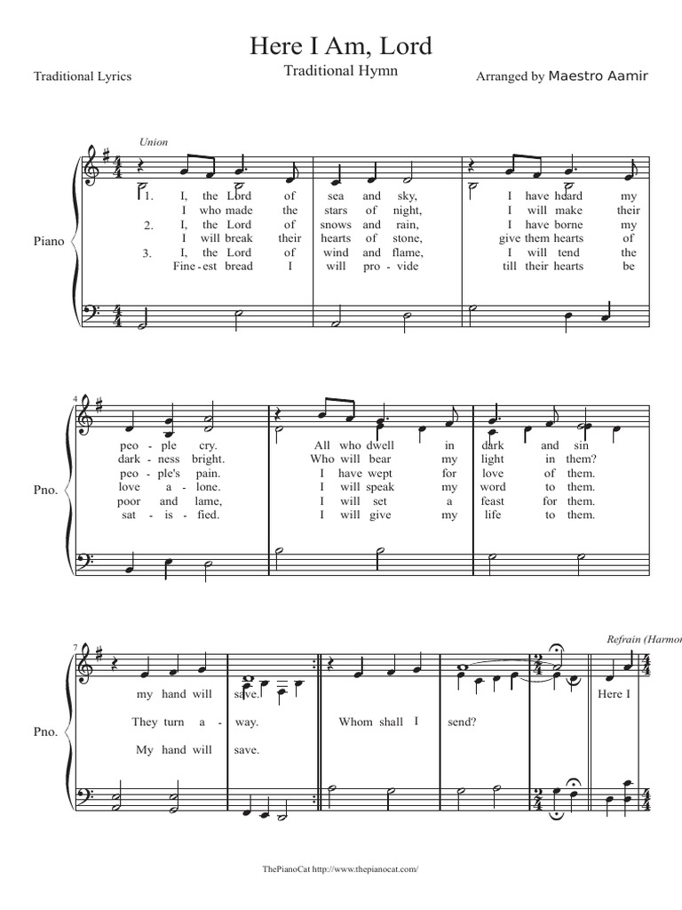 Here I Am, Lord | PDF