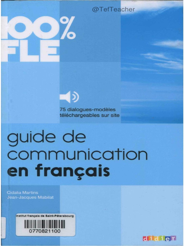 Guide de Communication en Français @TefTeacher | PDF
