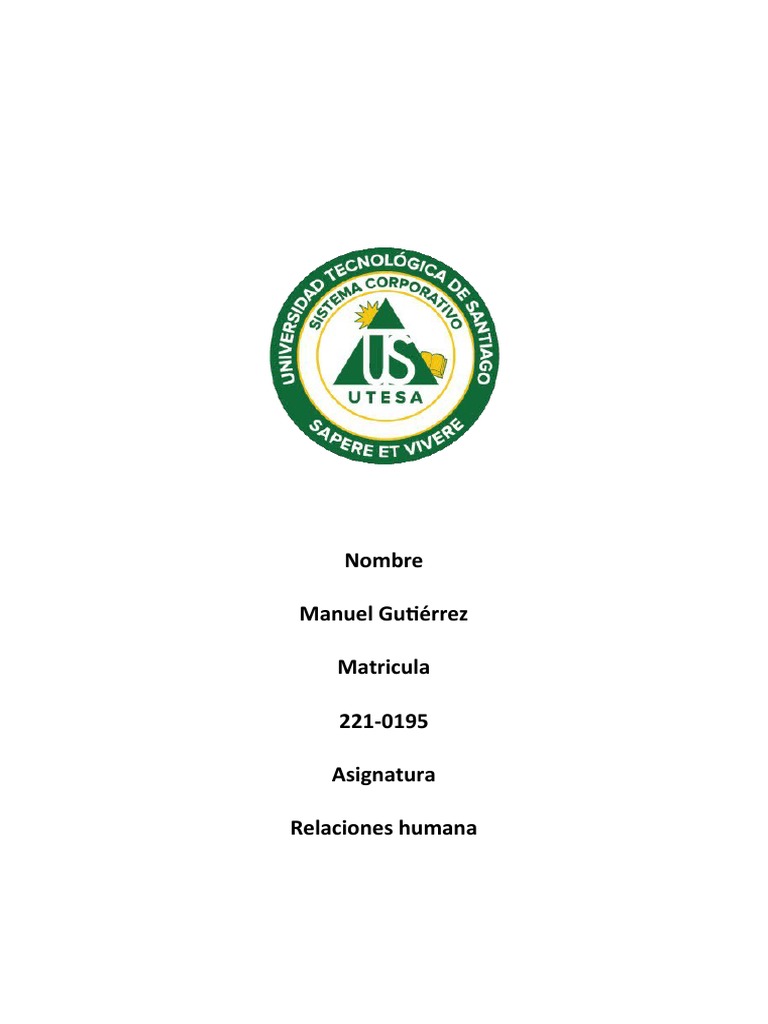 Mapa 3 Relaciones Humanas | PDF