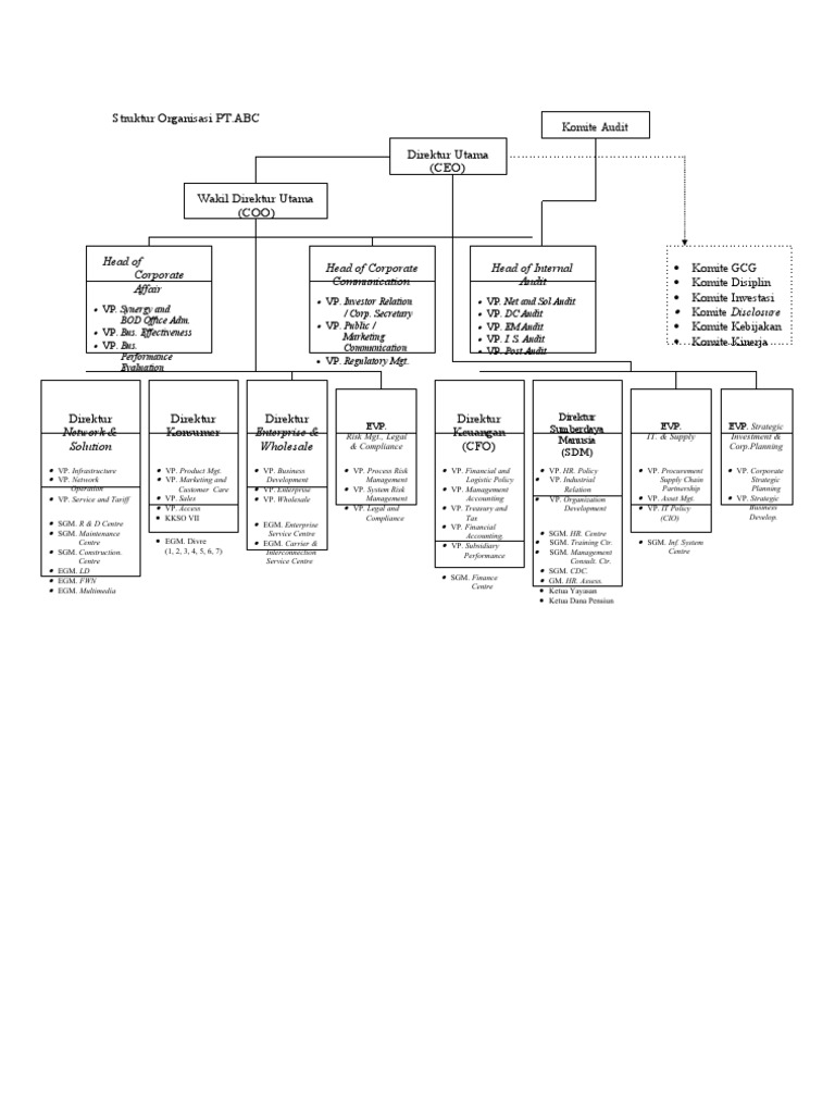 PT.ABC Organizational Structure | PDF | Economies | Business