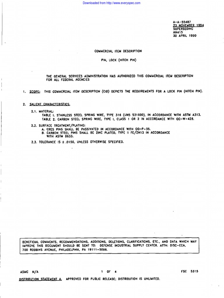 A-A-55487 (An415) | PDF