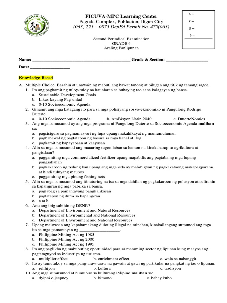 G4 - 2nd Periodical (AP) Final | PDF