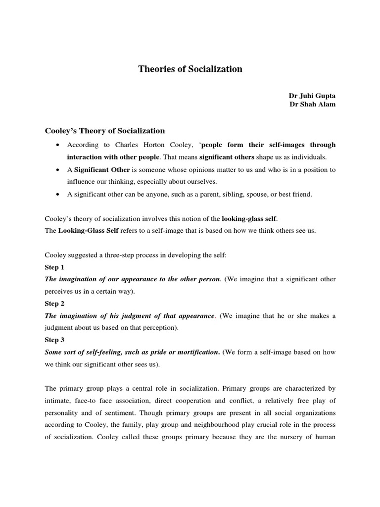 Theories of Socialization | PDF | Id | Theory Of Mind