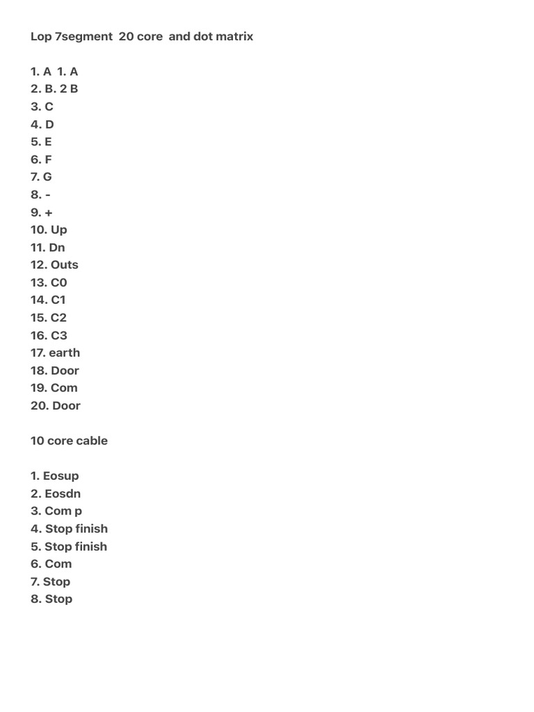 Lop 7segment 20 Core and Dot Matrix | PDF