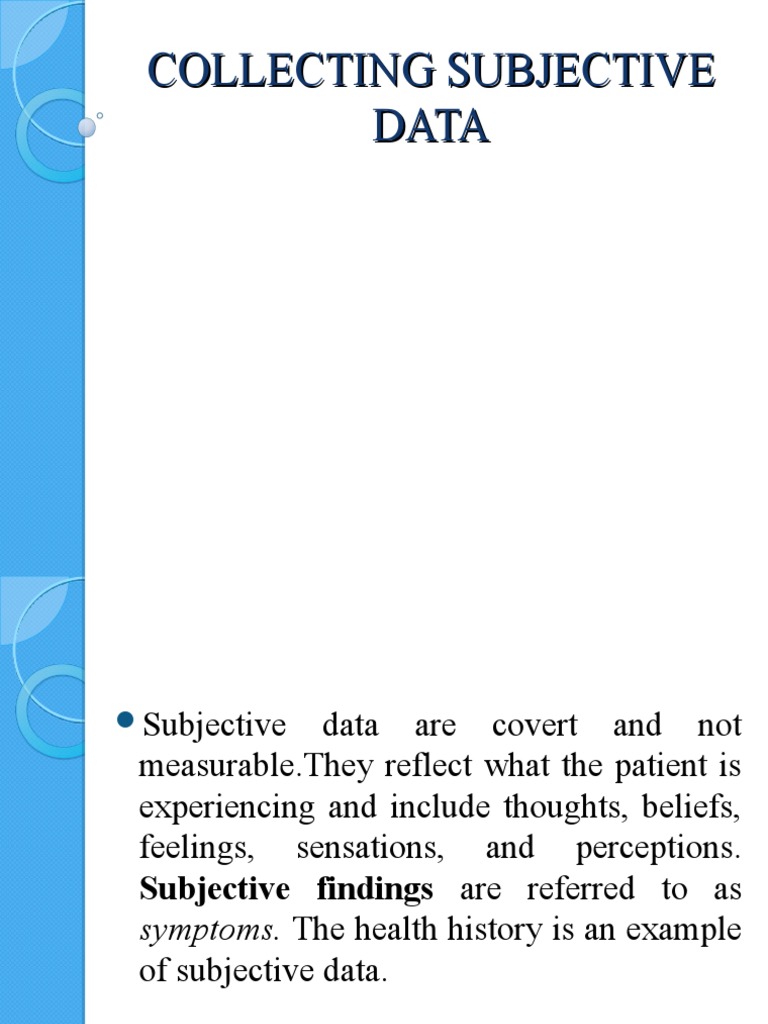 COLLECTING SUBJECTIVE DATA | PDF