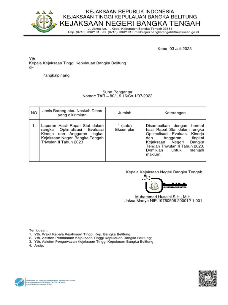 Rapat Staf Eka TW 2 KN Bateng | PDF