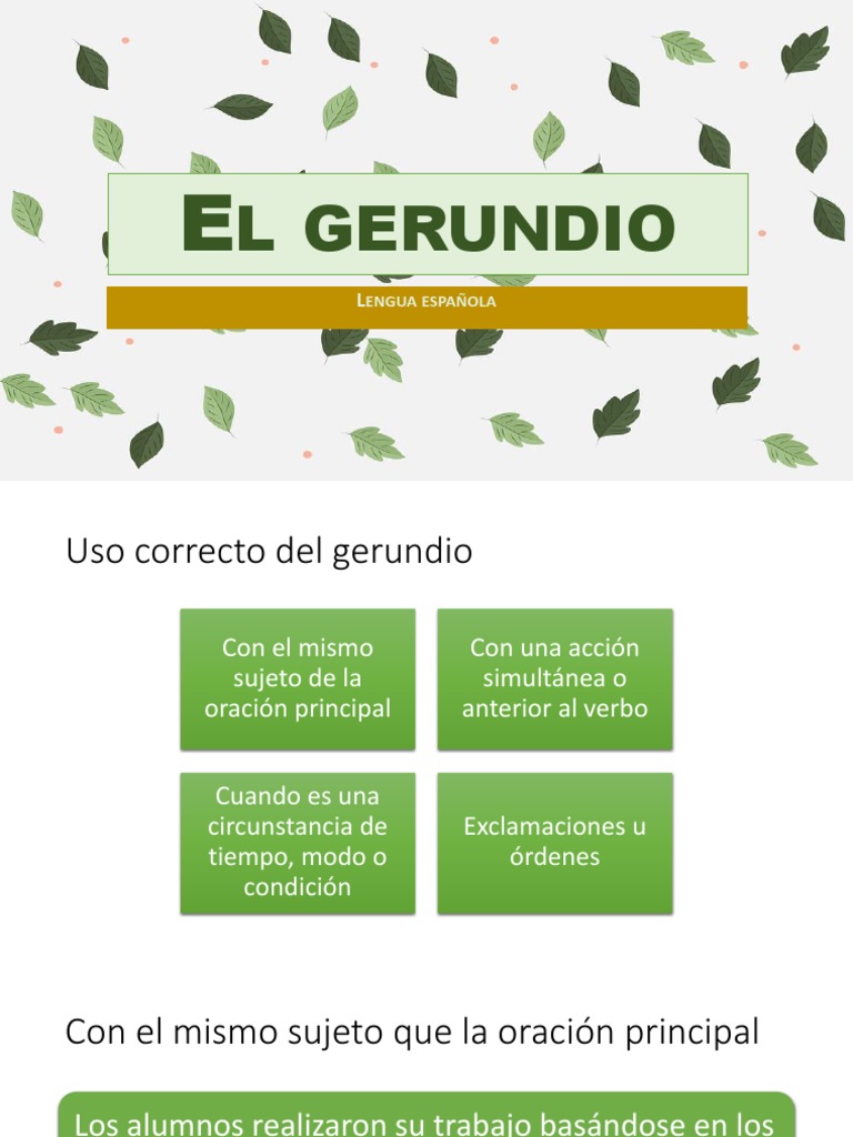 Uso Del Gerundio | PDF
