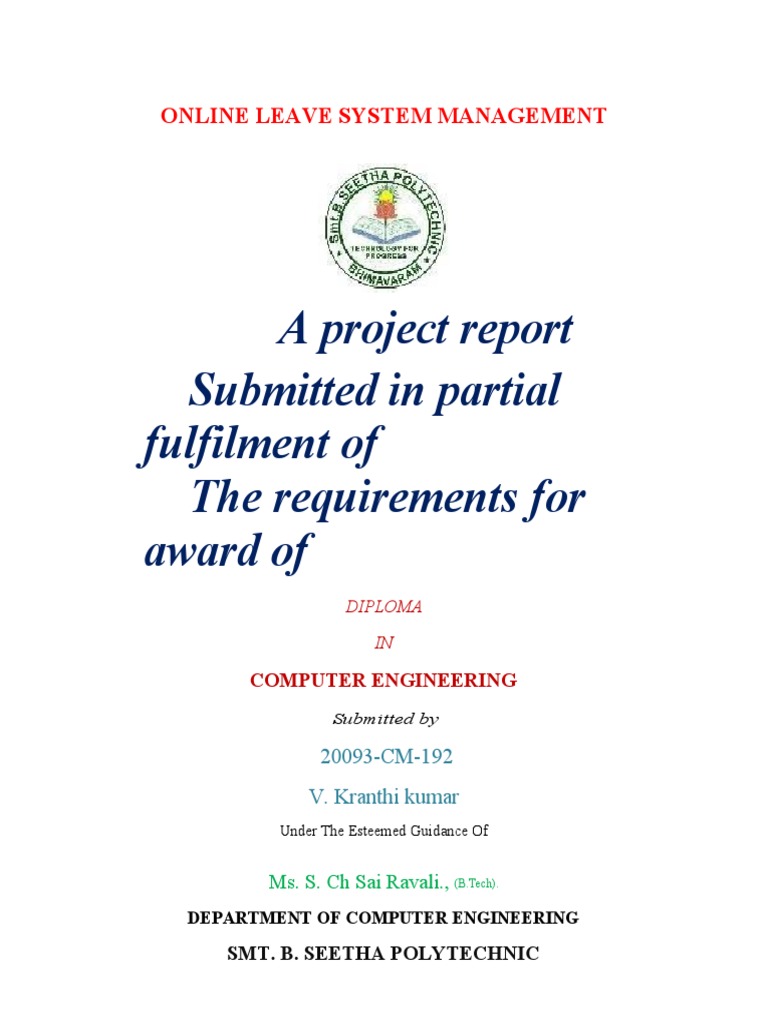 online leave management system(OLMS) | PDF