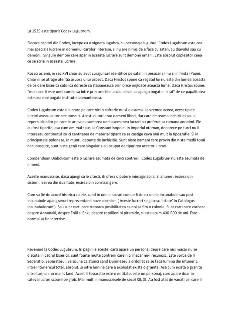 Codex Lugubrum | PDF