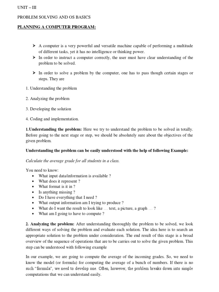 Unit III Foc | PDF | Algorithms | Computer Programming Unit III Foc | PDF | Algorithms | Computer Programming
