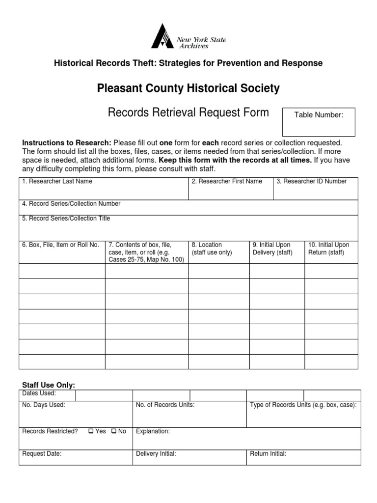 Archive Request Form Instructions | PDF | Social Science | Foreign ...