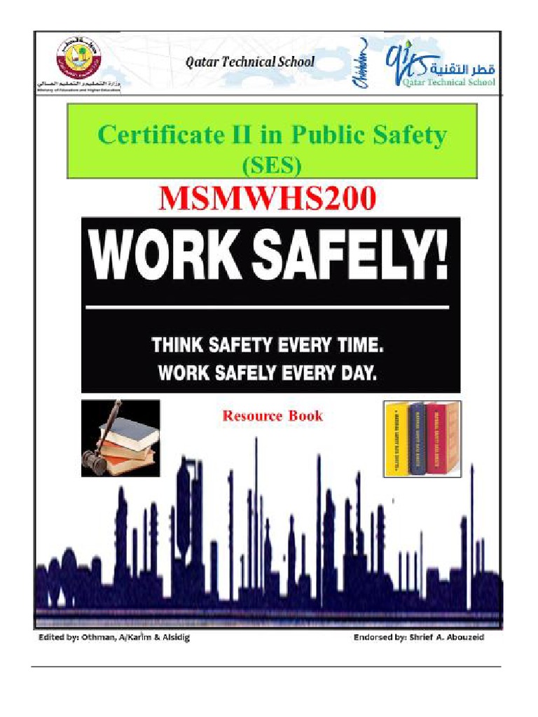 Book of Work Safely - MSMWHS200 | PDF | Occupational Safety And Health ...