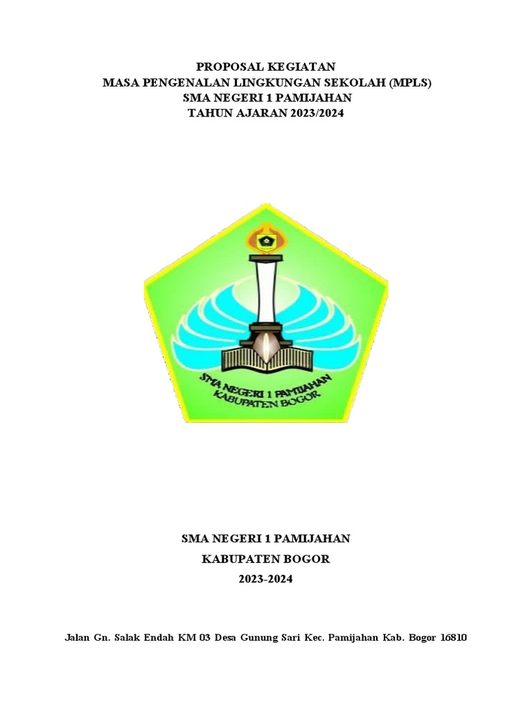 Proposal Kegiatan - MPLS - Merrdeka 2023-2024 | PDF