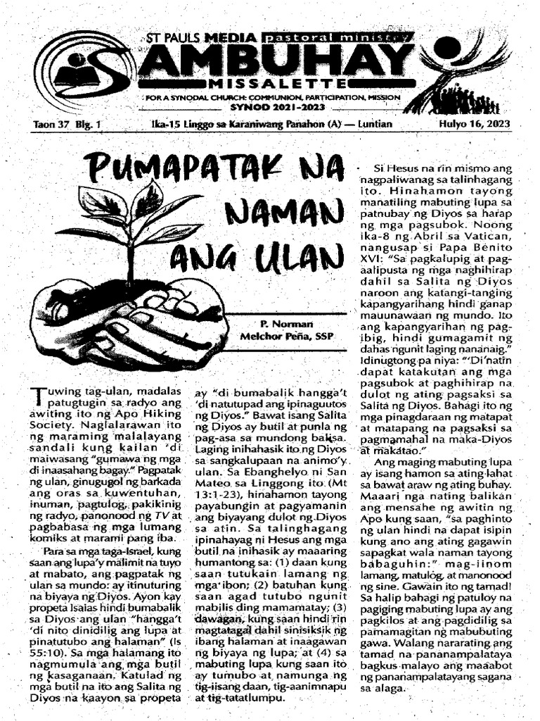 Sambuhay-07 16 23 | PDF