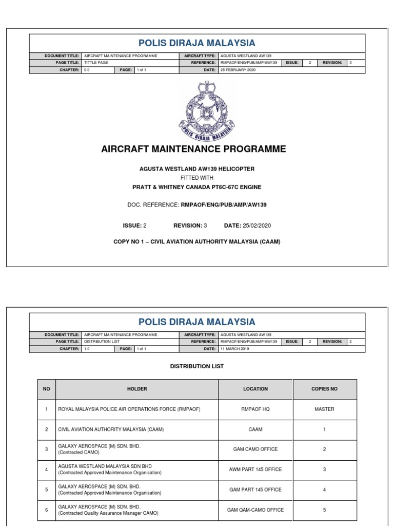 RMPAOF - ENG.PUB - AMP.AW139 ISSUE 2 REV 3 Scanned | PDF | Federal Aviation Administration ...