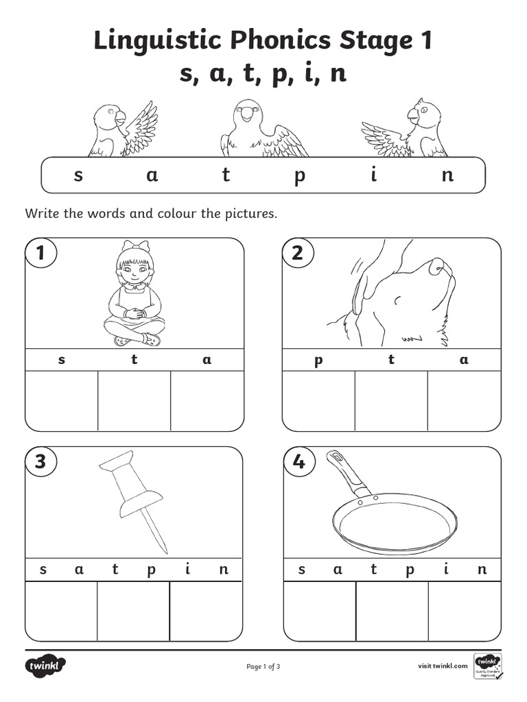 Ni L 1638550845 Linguistic Phonics Stage 1 S A T P I N Activity Sheets ...