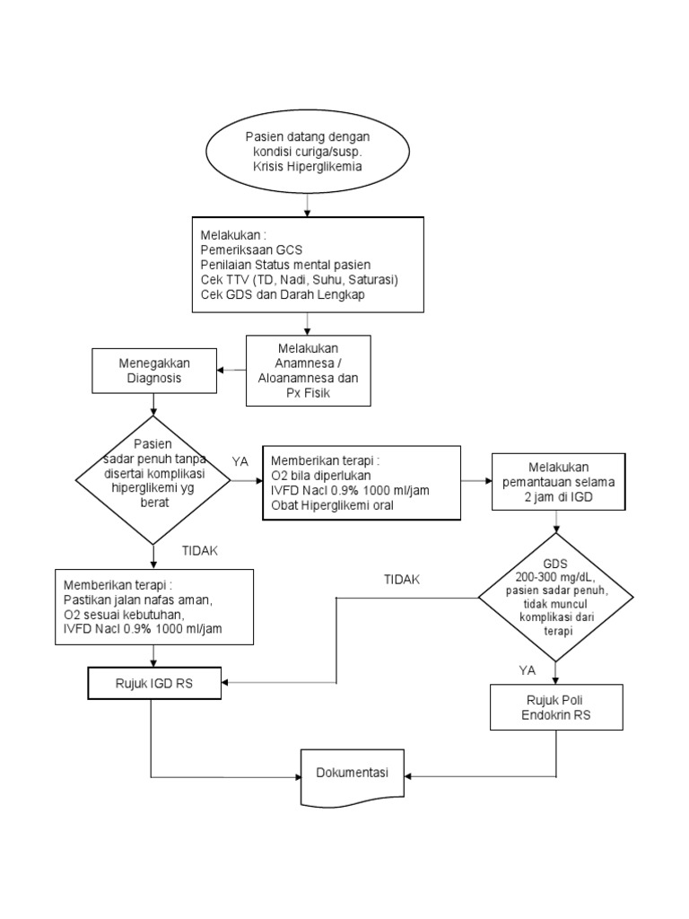 Bagan Alur Tatalaksana Krisis Hiperglikemia | PDF