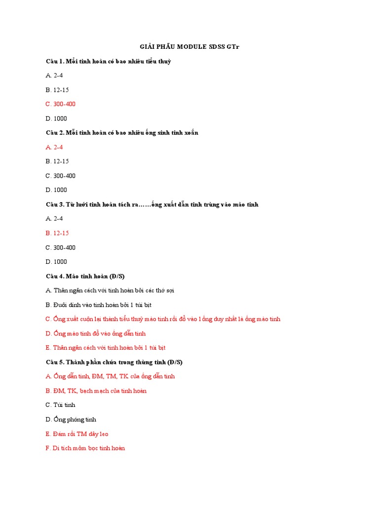 GIẢI PHẪU MODULE SDSS GTr | PDF