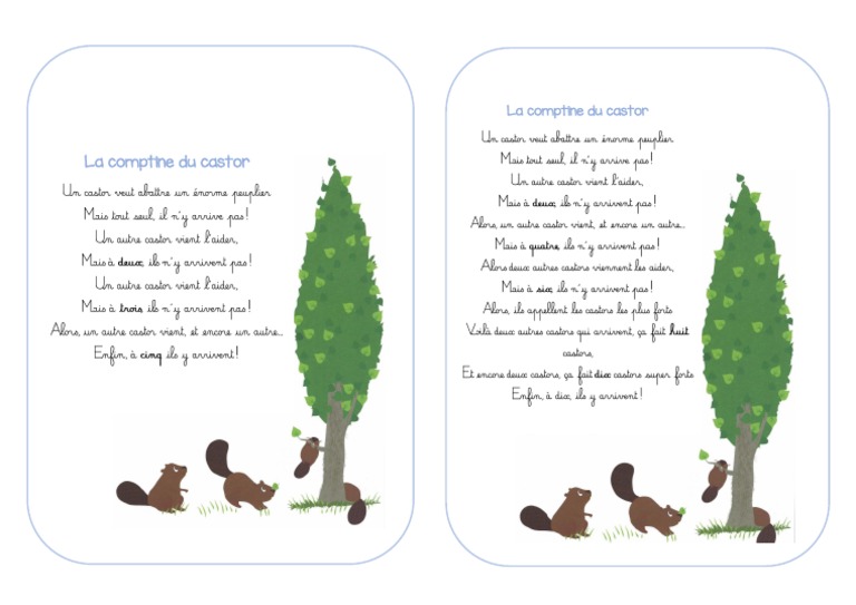 Comptines Du Castor | PDF