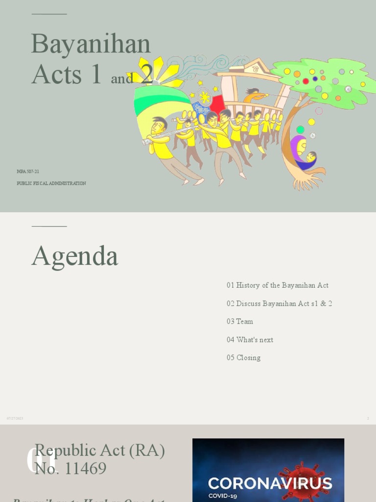 Overview of Bayanihan Acts 1 and 2 | PDF | Economies