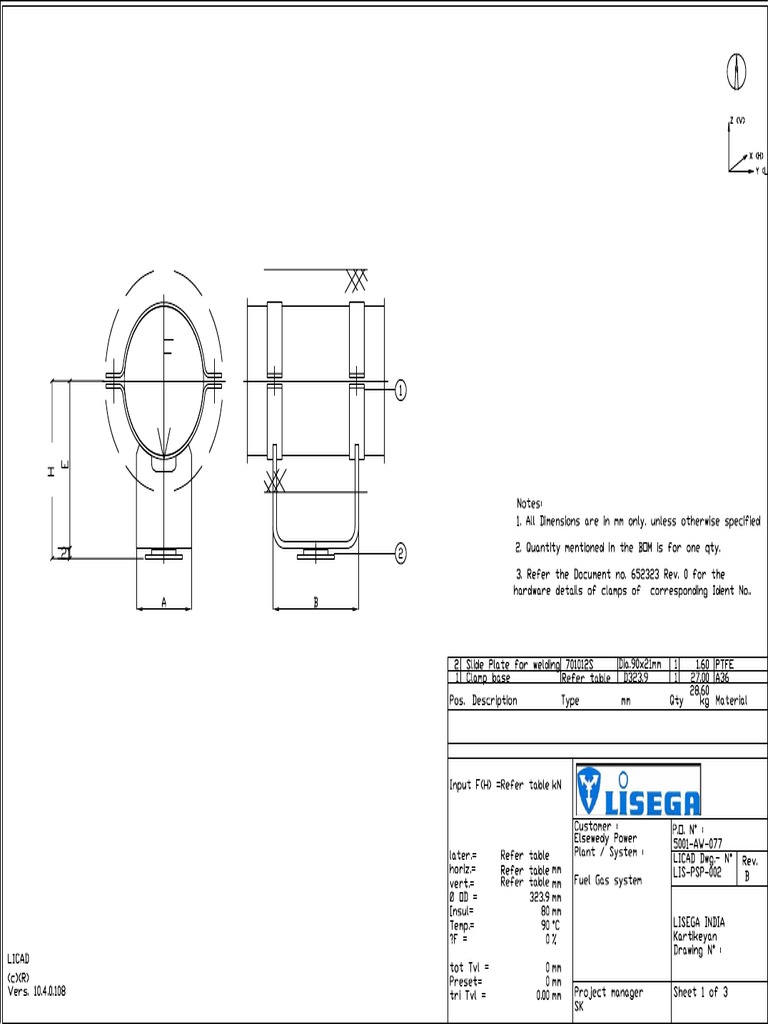 EKG50 Pipe Clamp dimension | PDF