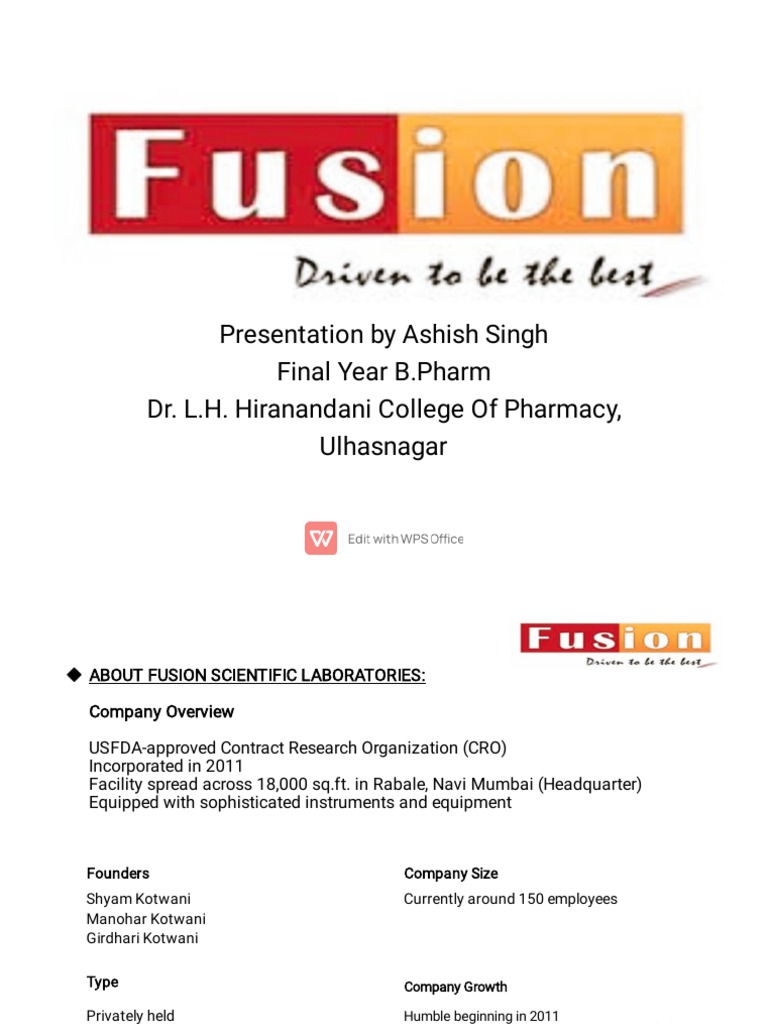 Fusion Internship | PDF | Mass Spectrometry | Liquid Chromatography ...