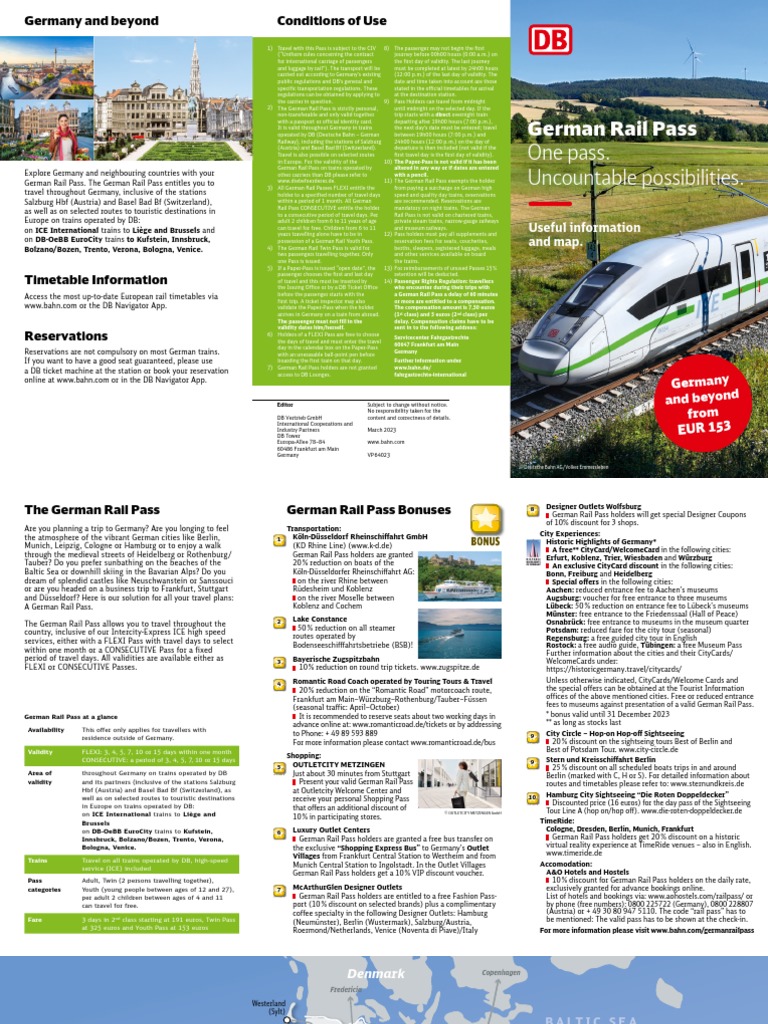 German Rail Pass 2023 Flyer | PDF