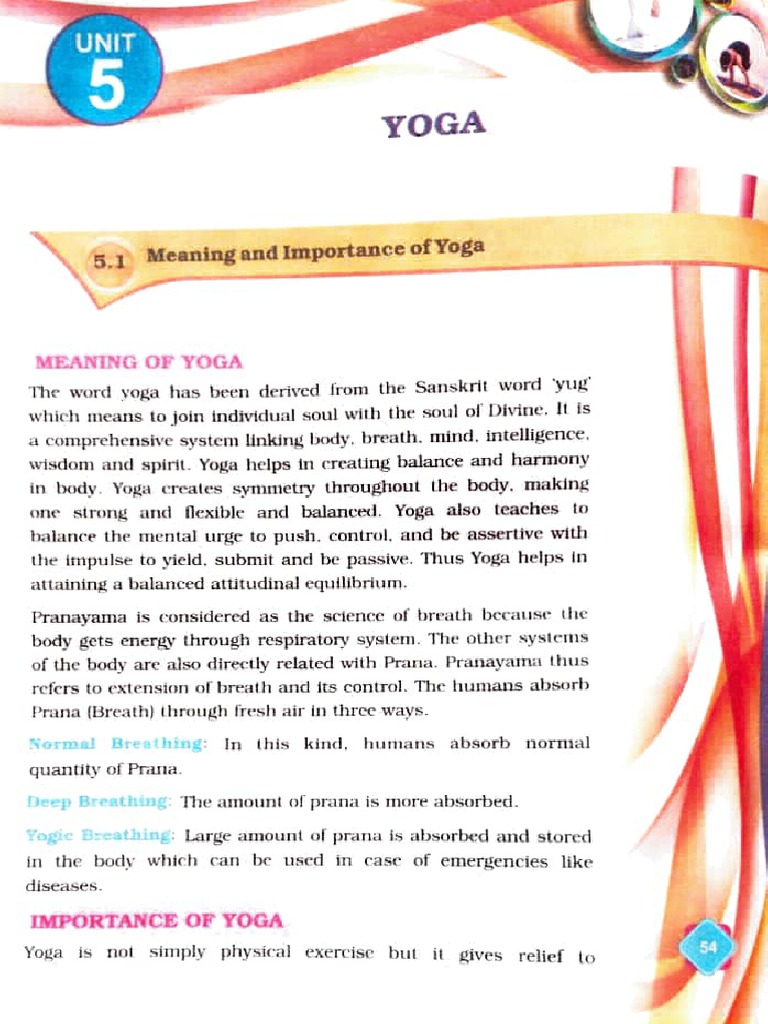 Ped CHP 05 Yoga | PDF | Prana | Yoga