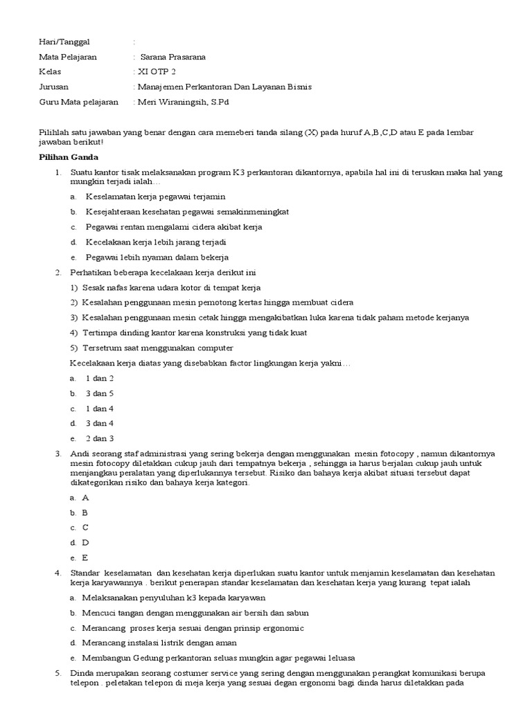 Sarana Prasarana | PDF