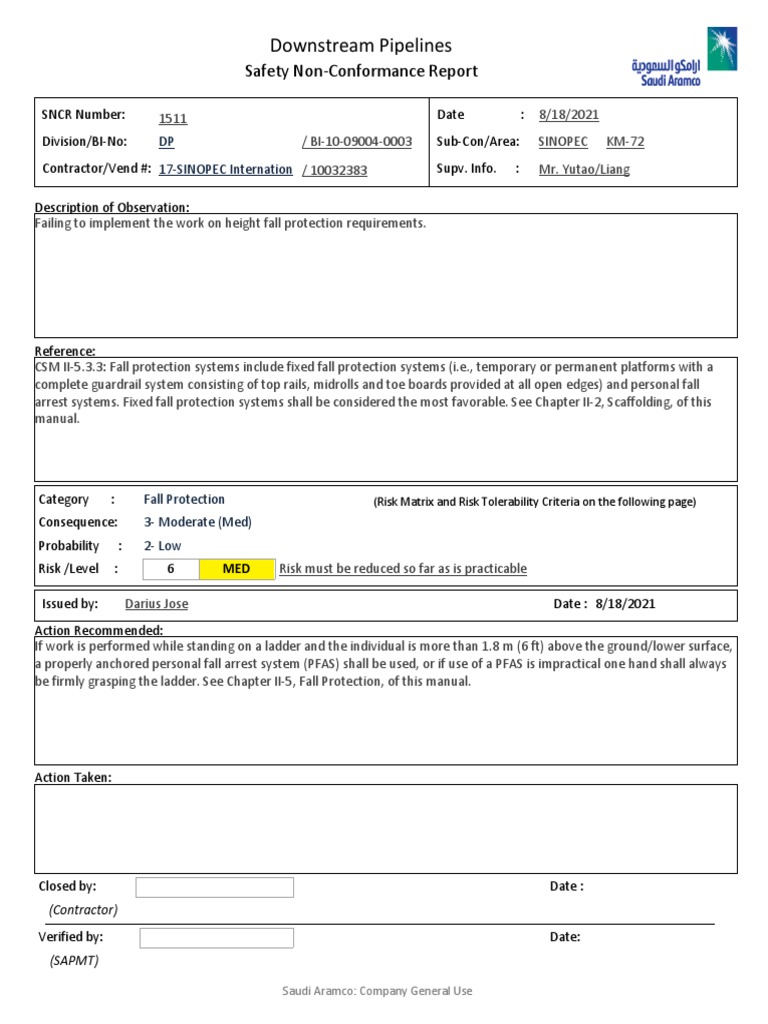 DP SNCR 1511,1512 | PDF | Risk | Hazards