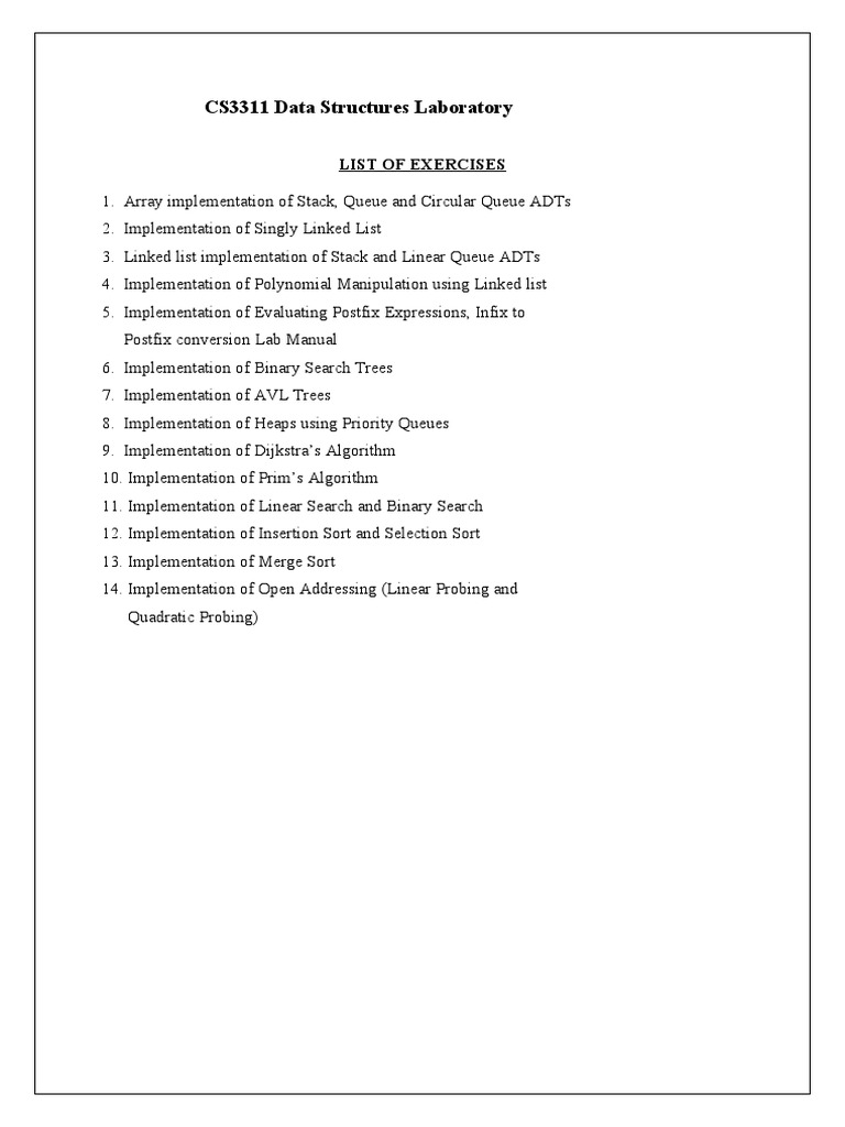 CS3311 - Data Structures Lab.R2021 | PDF
