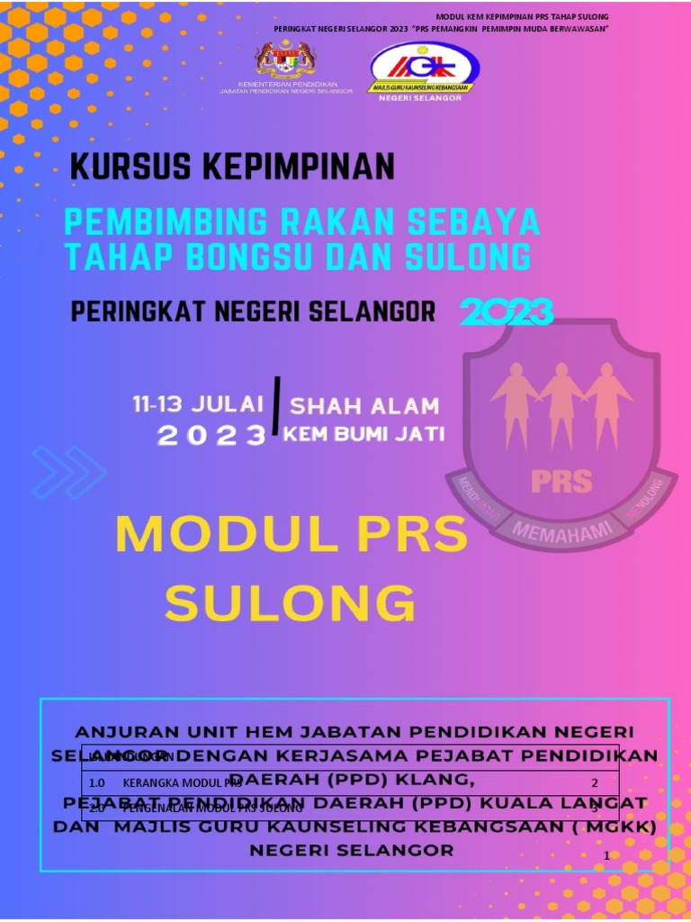 Modul PRS Sulong Selangor 2023 Terkini | PDF