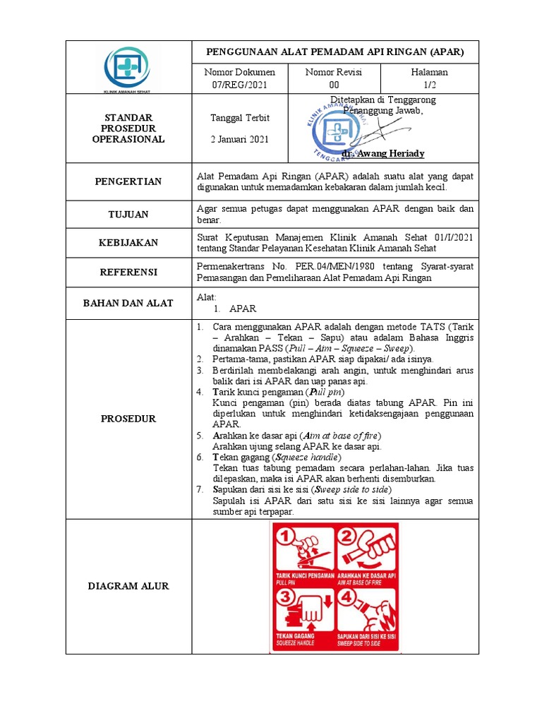 Panduan Penggunaan APAR TATS | PDF