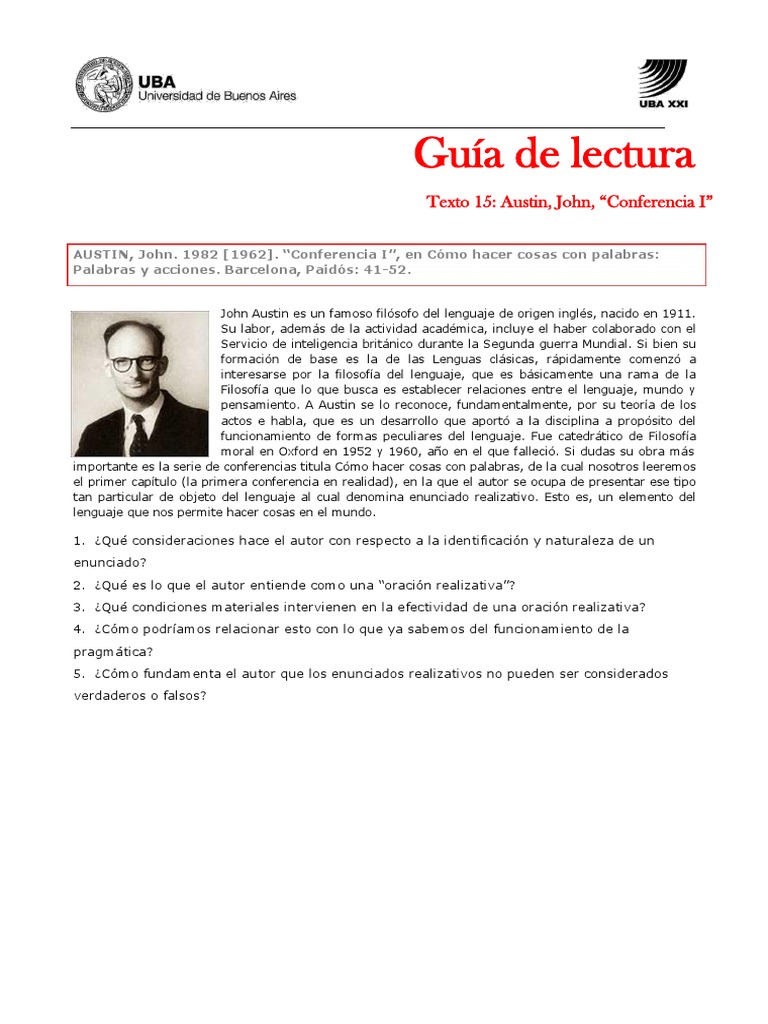 Guía Texto 15. Austin | PDF