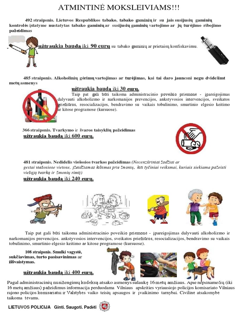 Policijos Atmintine Pagiriu Gimnazija | PDF