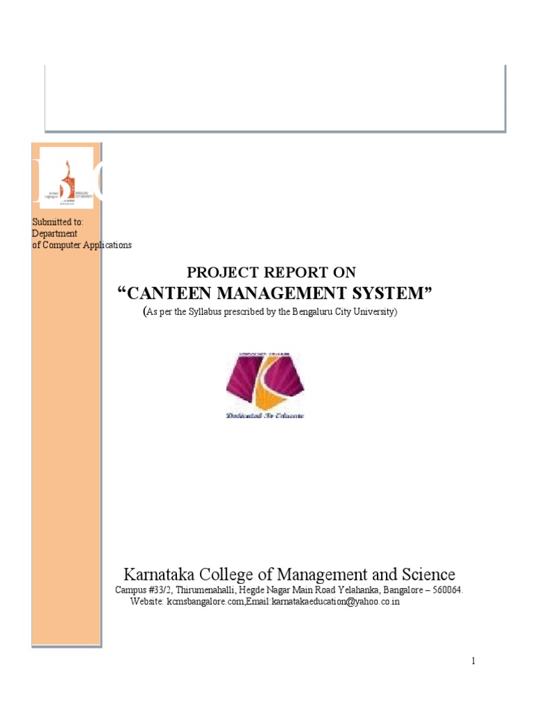 Canteen Project Report | PDF | Databases | Relational Database Canteen Project Report | PDF | Databases | Relational Database