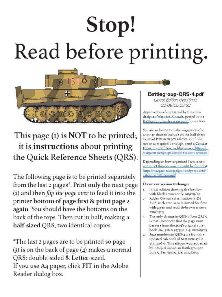 Quick Reference Sheet Printing Guide | PDF