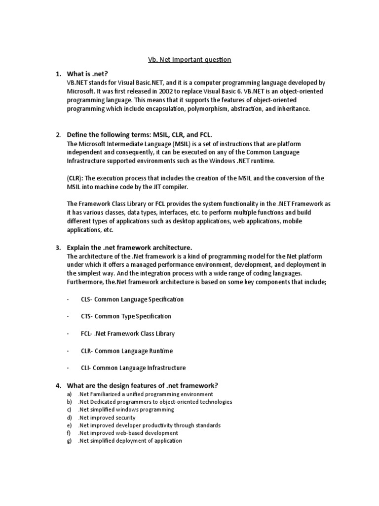 VB NET Short Notes | PDF | Language Integrated Query | Parameter ... VB NET Short Notes | PDF | Language Integrated Query | Parameter ...