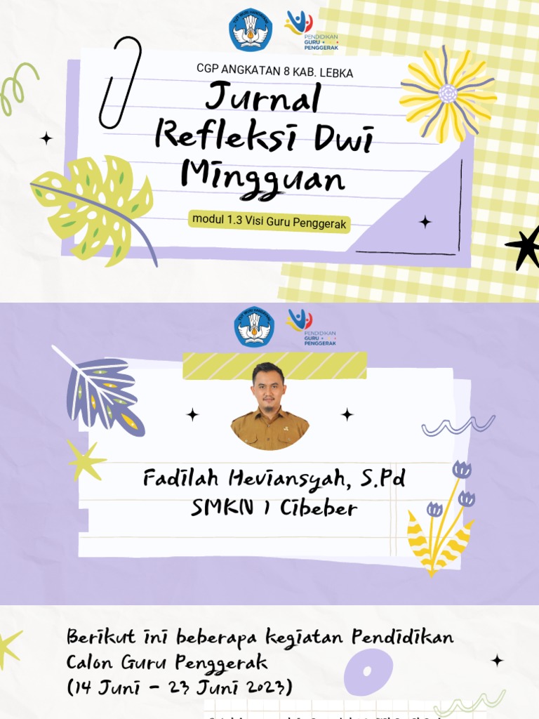 Refleksi Visi Guru Penggerak CGP | PDF | Karier & Perkembangan | Pengembangan Diri