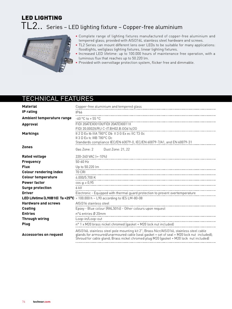 Technor TL2 Led en | PDF | Lighting | Light Emitting Diode