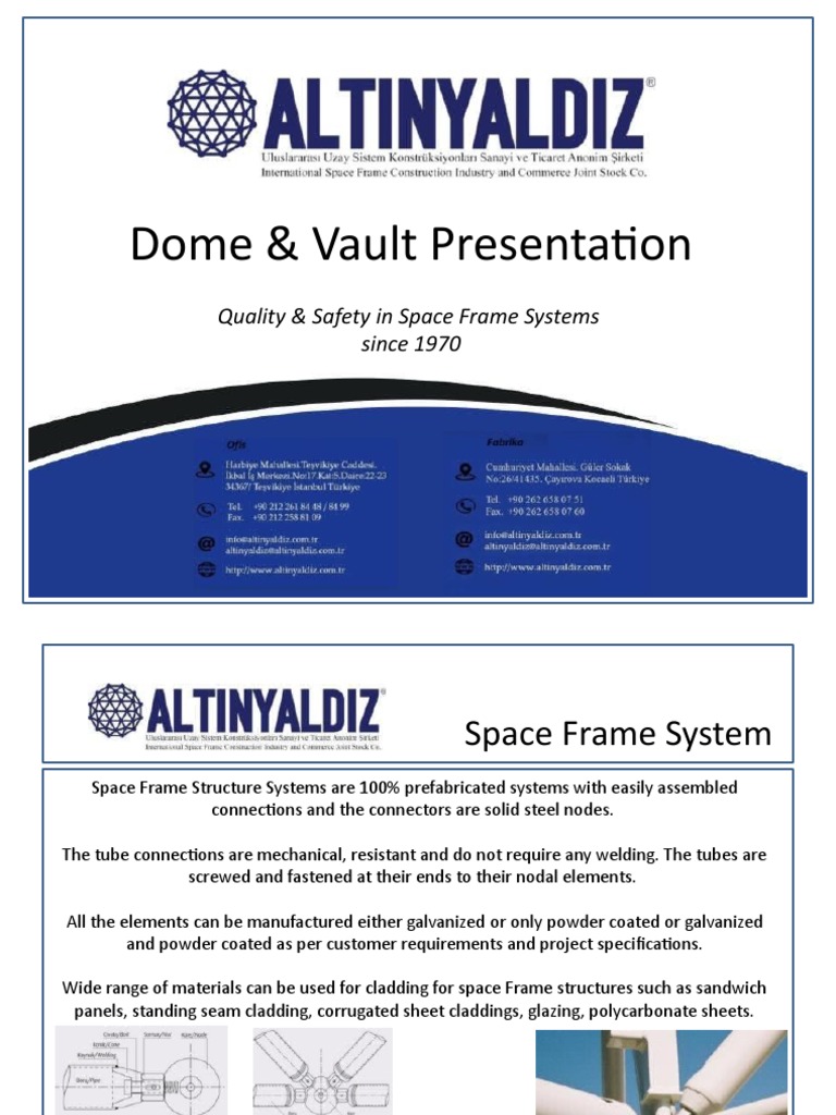ALTINYALDIZ Dome&Vault Presentation 2022 en | PDF