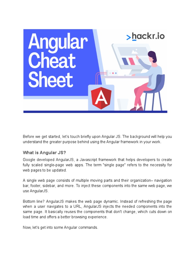 Angular Cheat Sheet 1685351904 | PDF | Angular Js | Class (Computer Programming)