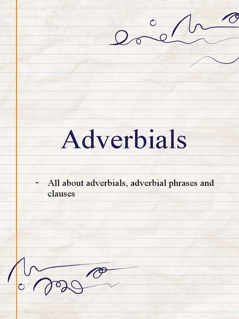 Adverbials | PDF | Adverb | Linguistics
