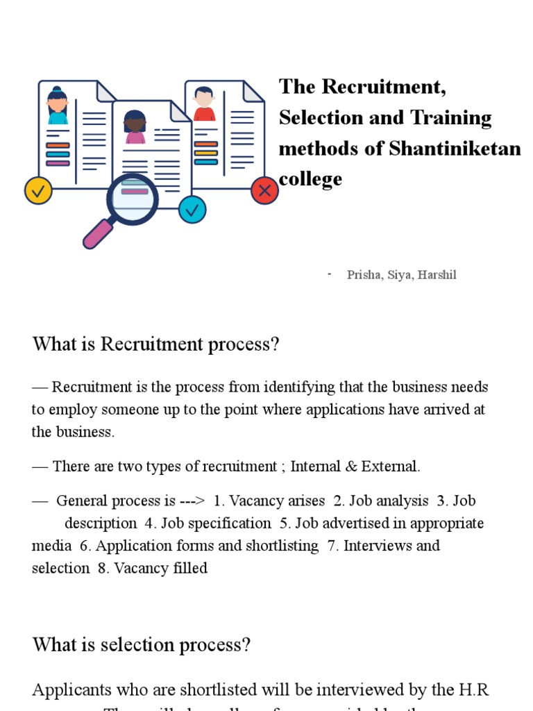 The Recruitment, Selection and Training Methods of Shantiniketan ...
