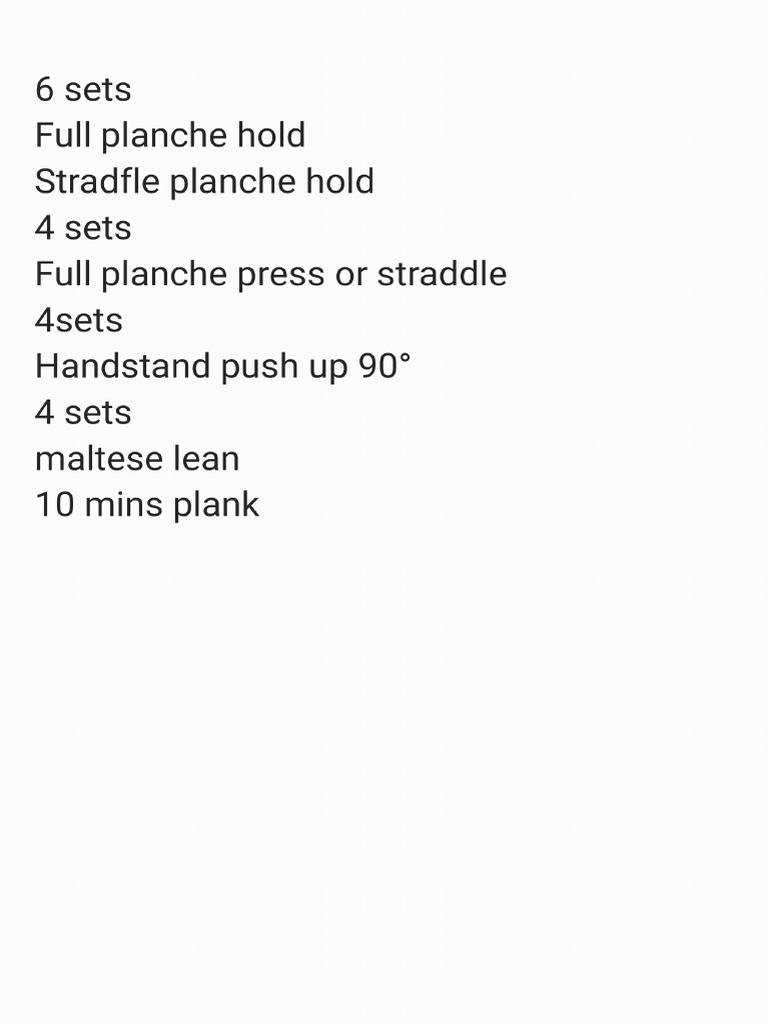 Full Planche Hold | PDF