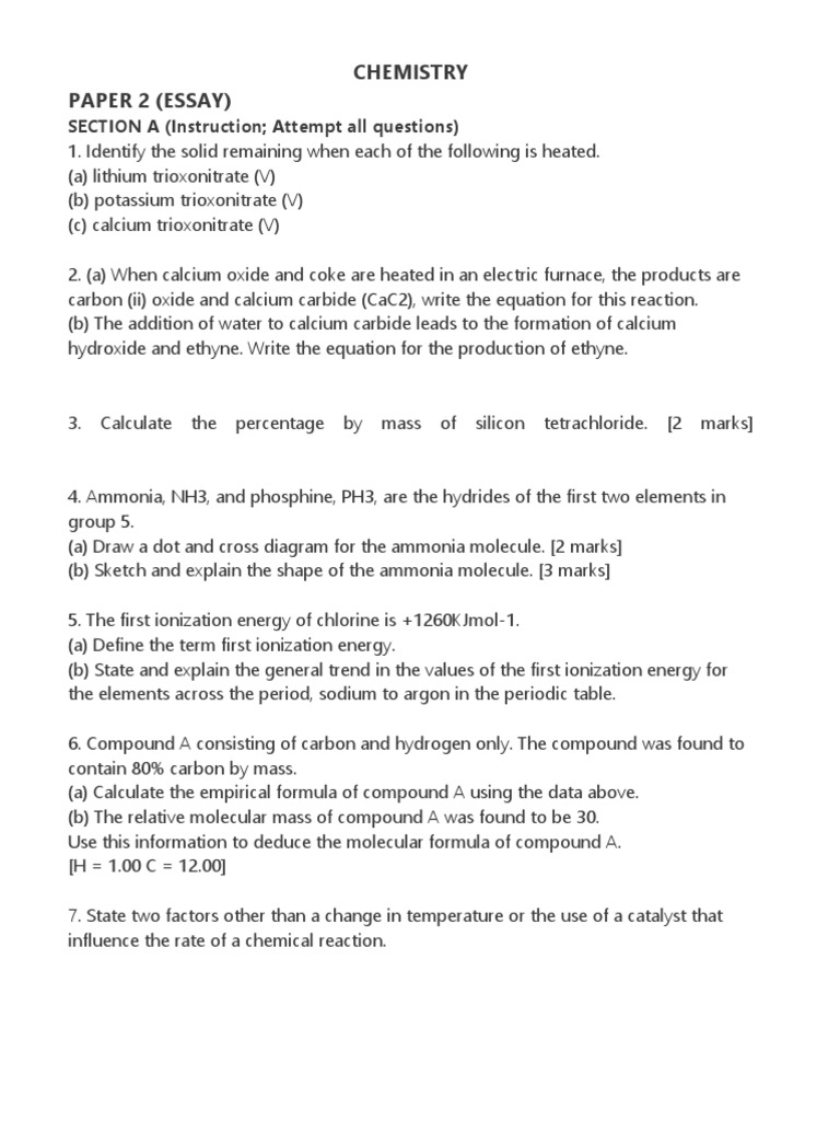 KAMAL Assignment July Phy&Chem | PDF | Chemistry | Ammonia